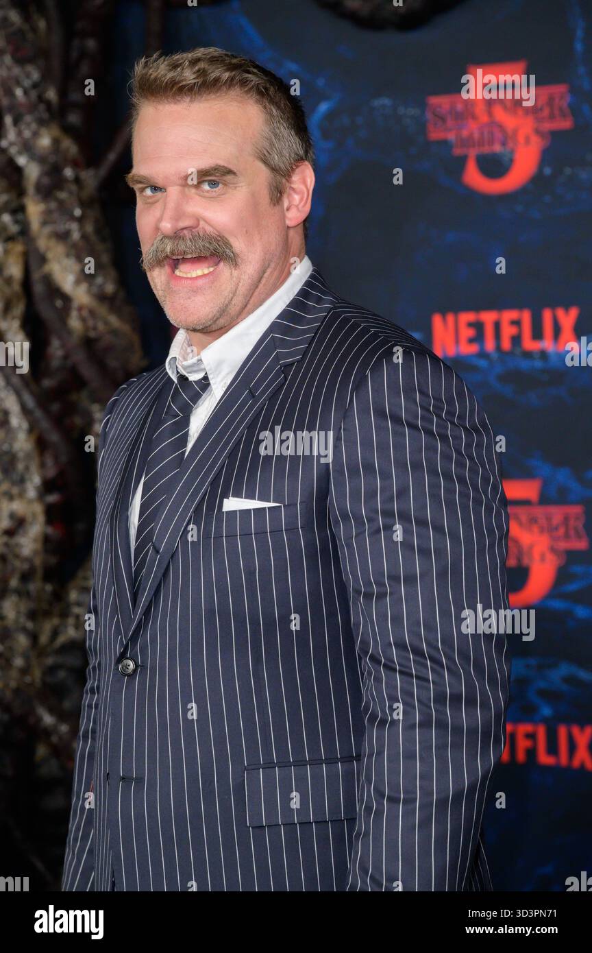 LOS ANGELES, USA. November 06, 2025: David Harbour at the premiere for ...