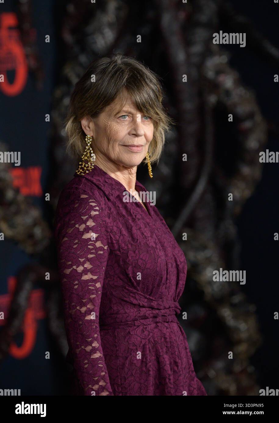 LOS ANGELES, USA. November 06, 2025: Linda Hamilton at the premiere for ...