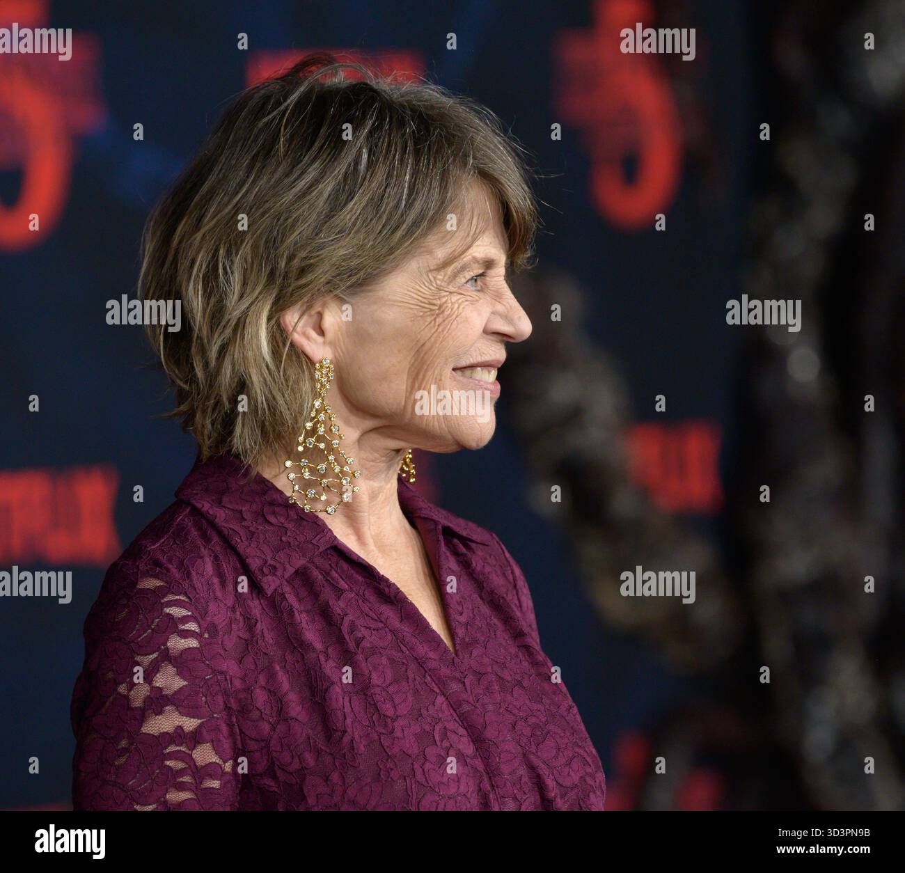 LOS ANGELES, USA. November 06, 2025: Linda Hamilton at the premiere for ...