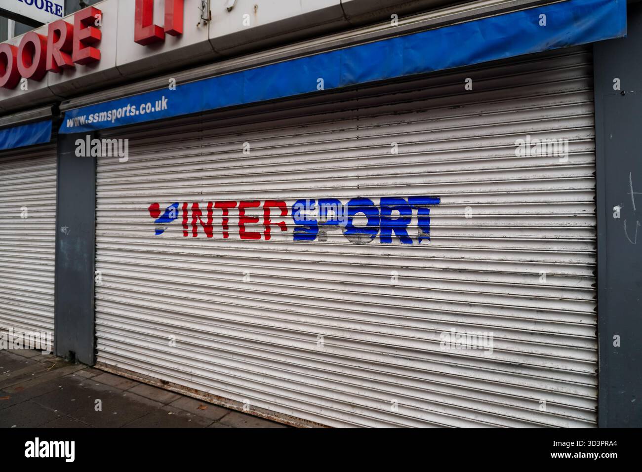 Belfast, United Kingdom 07/11/2025 Popular Belfast sports shop SS Moore ...