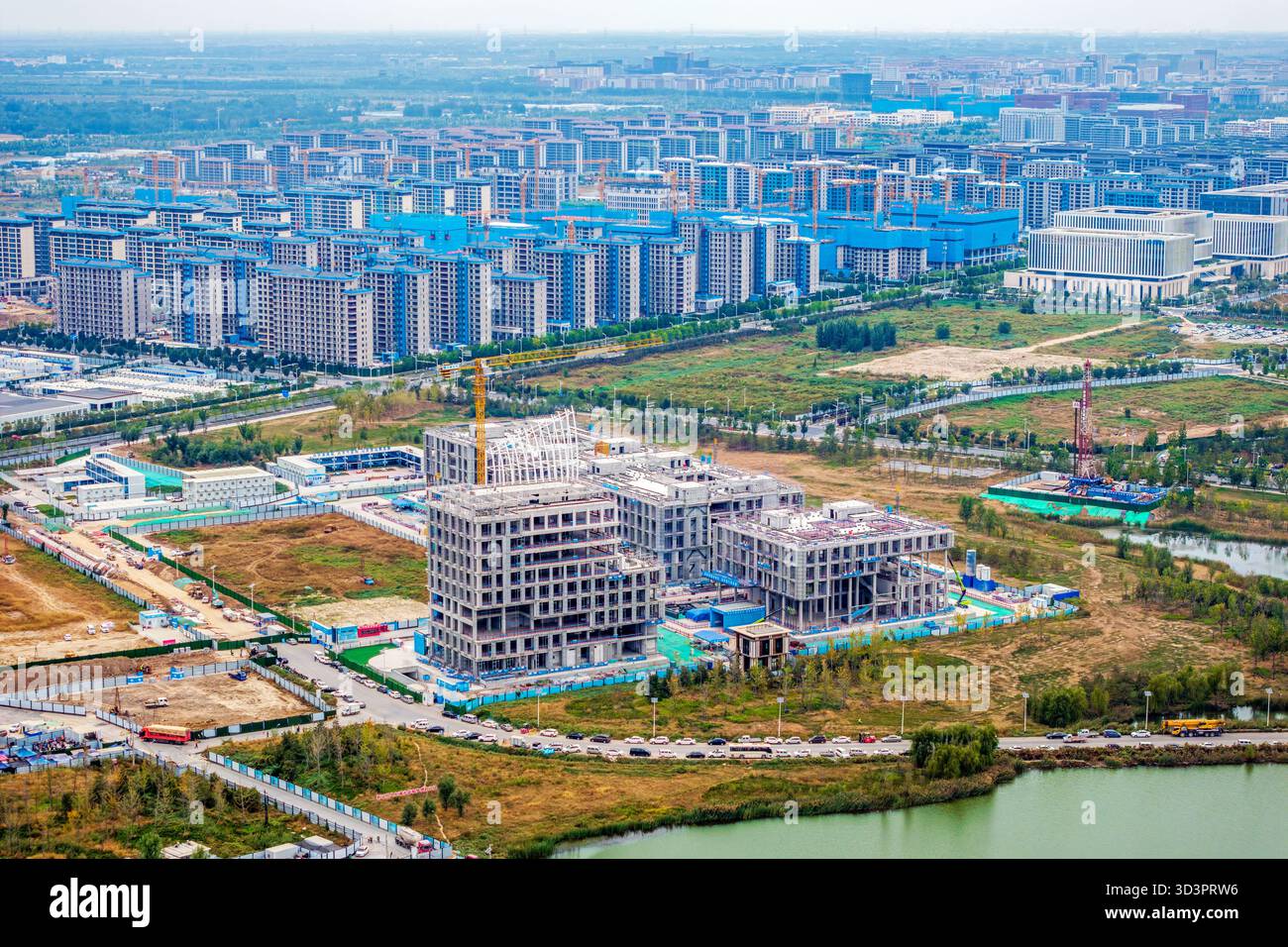 HEBEI, CHINA - OCTOBER 2, 2025 - Key projects in Xiong'an New Area are ...