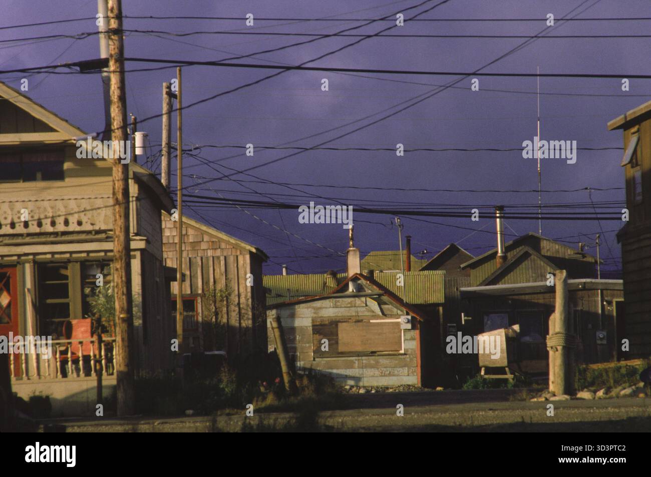 alaska small town native american inuit people Stock Photo - Alamy