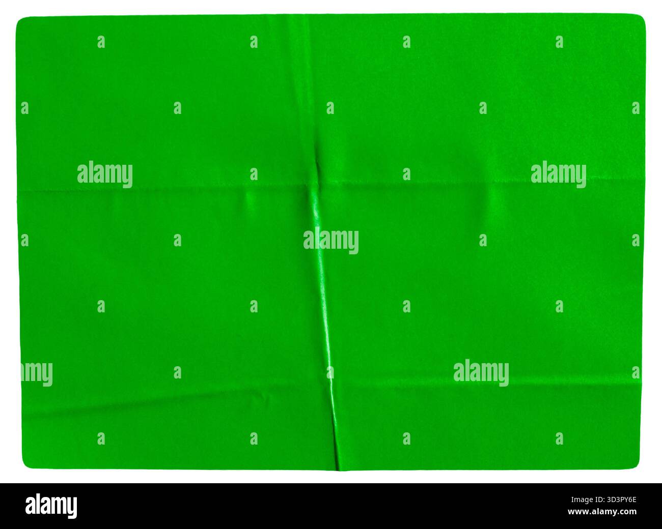 Green adhesive glued wrinkled paper sticker label Stock Photo - Alamy