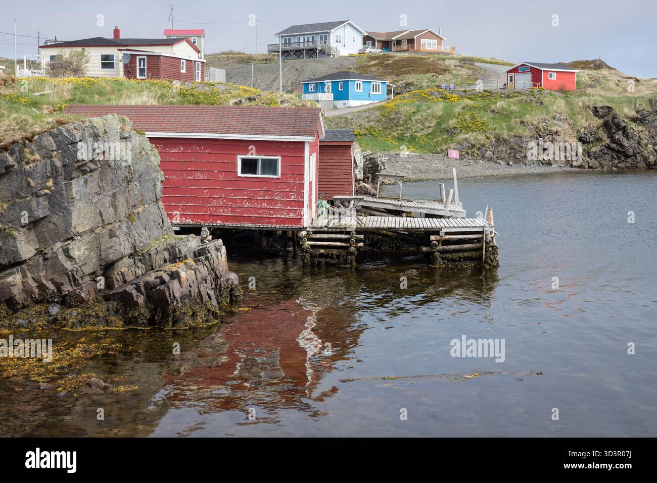 Rustic Buildings in a Town Along a Rocky Coast Line Stock Photo - Alamy