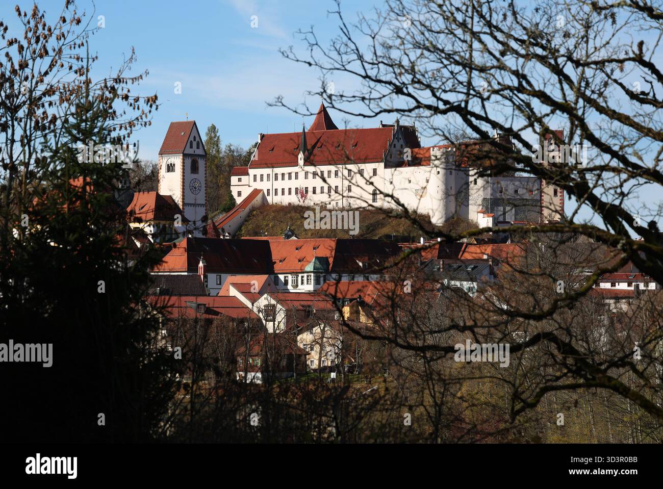 PRODUCTION - 06 November 2025, Bavaria, Füssen: View of the High Castle ...