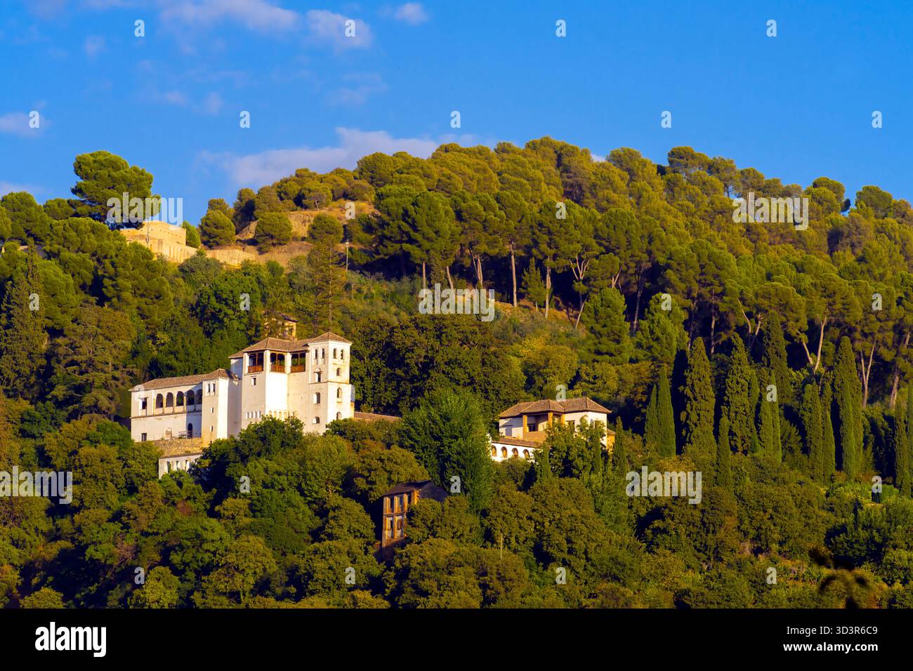 View of Generallife Alhambra White Palace Granada Andalusia Spain ...