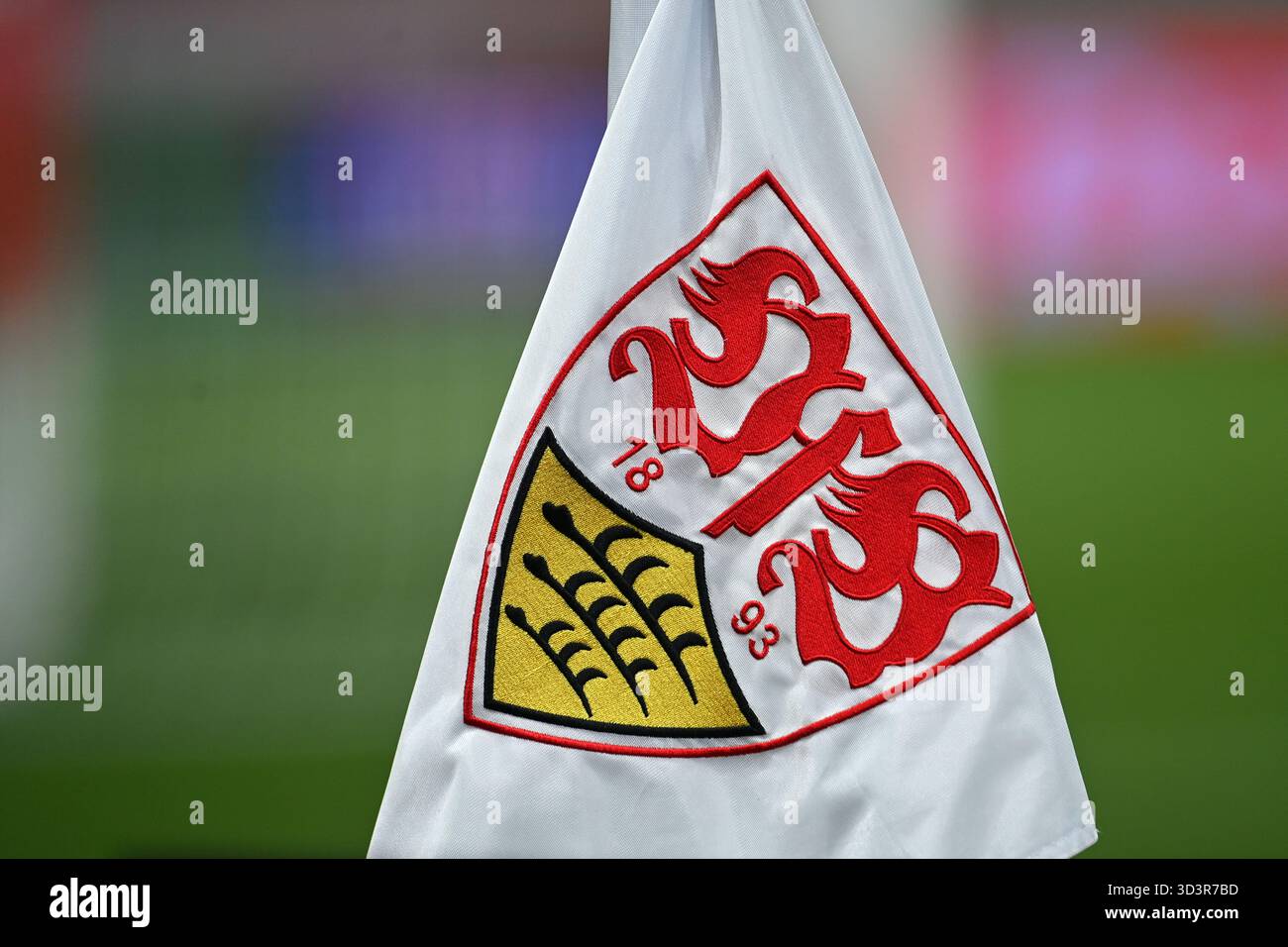 Border motif; corner flag with club crest, club emblem. Football UEFA ...