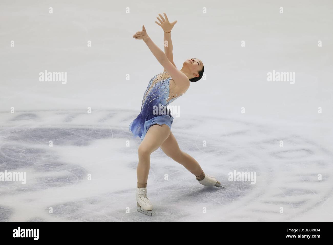 Elyce Lin-Gracey of the U.S. performs during the women's short program ...