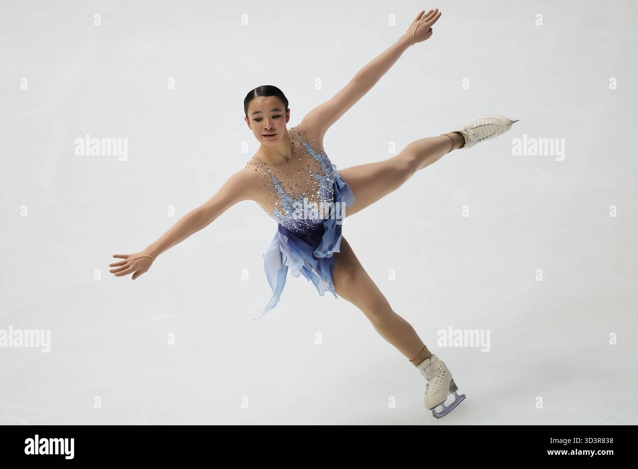 Elyce Lin-Gracey of the U.S. performs during the women's short program ...