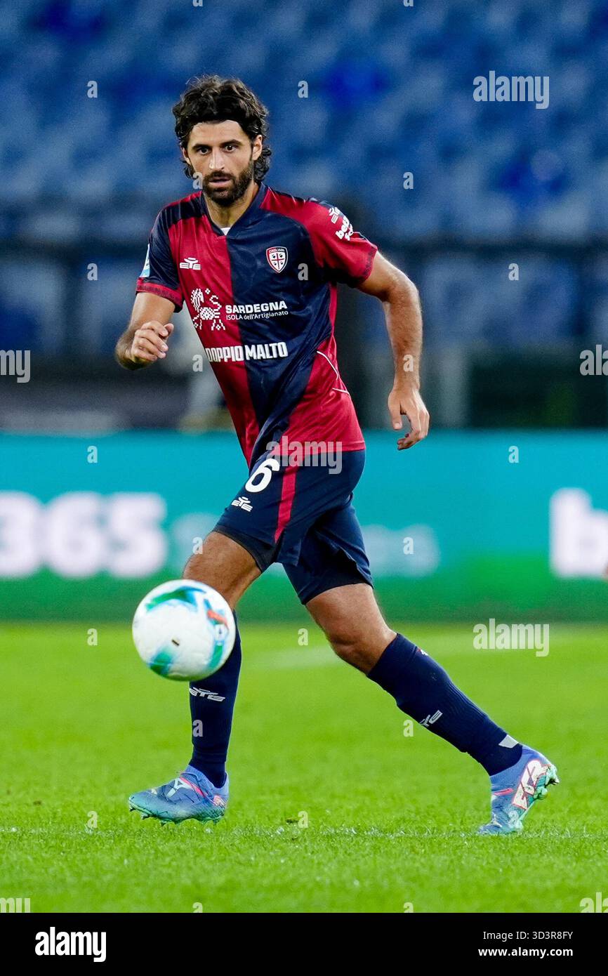 Sebastiano Luperto of Cagliari Calcio looks on during the serie Serie A ...