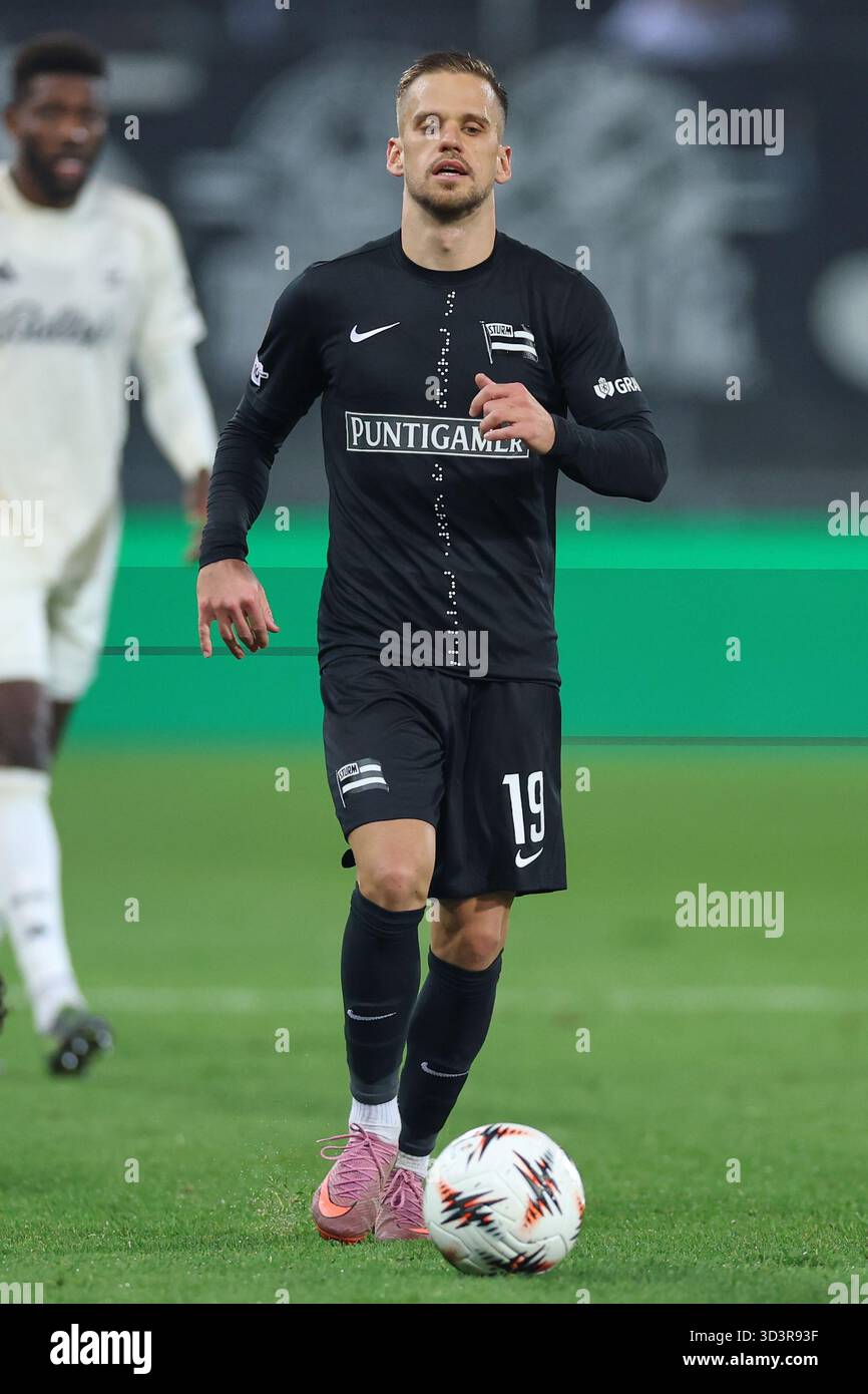 UEFA Europa League 2025 group stage match between SK Sturm Graz and ...