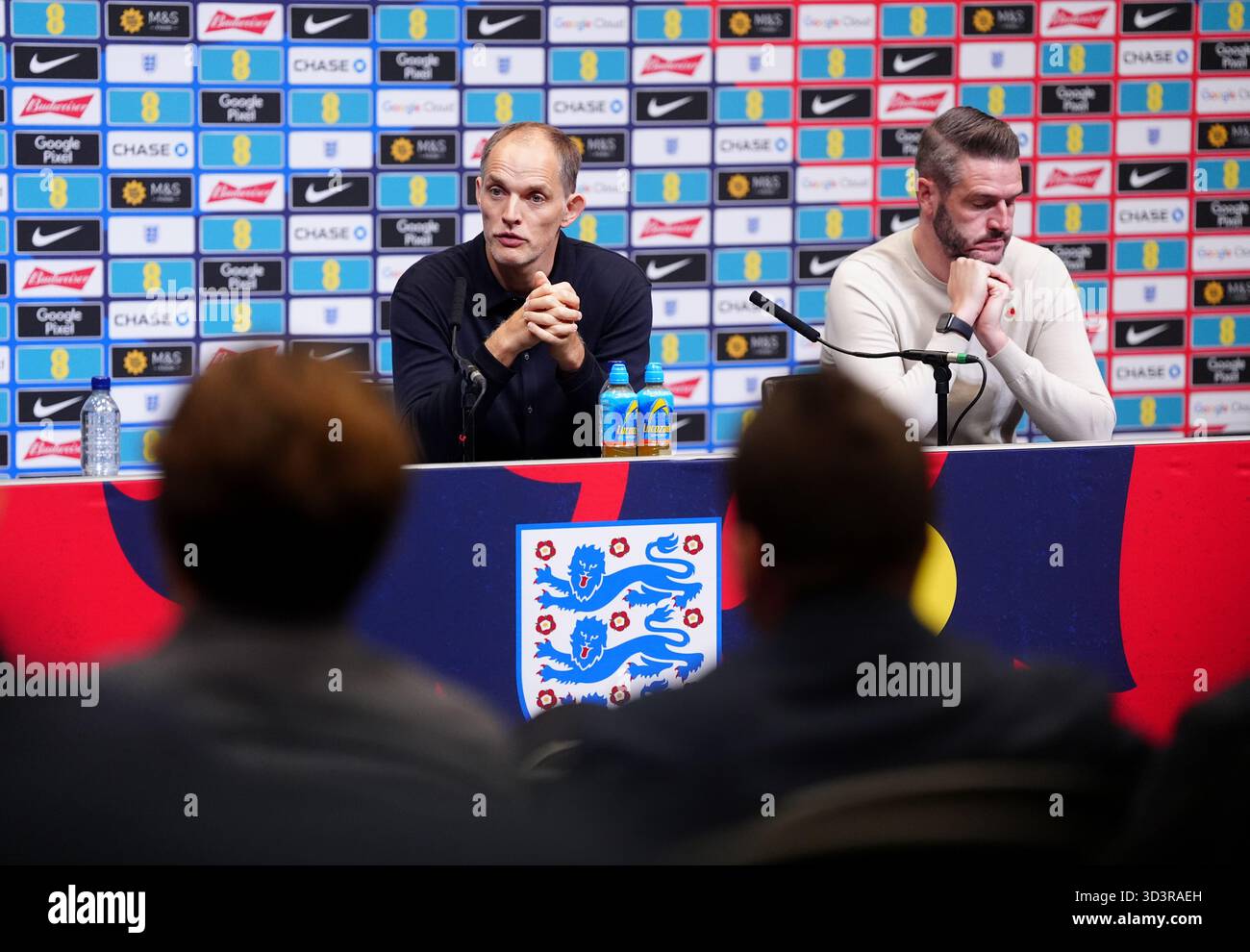 England manager Thomas Tuchel during a press conference at Wembley ...