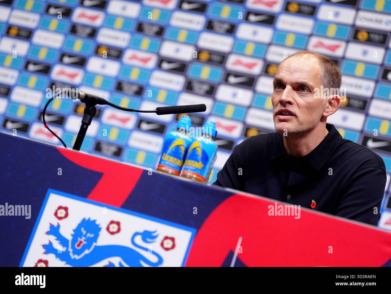 England manager Thomas Tuchel during a press conference at Wembley ...