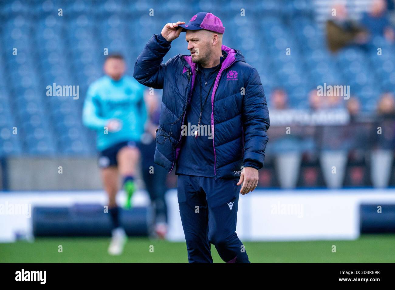 Scotland head coach Gregor Townsend during the Scotland team run at ...