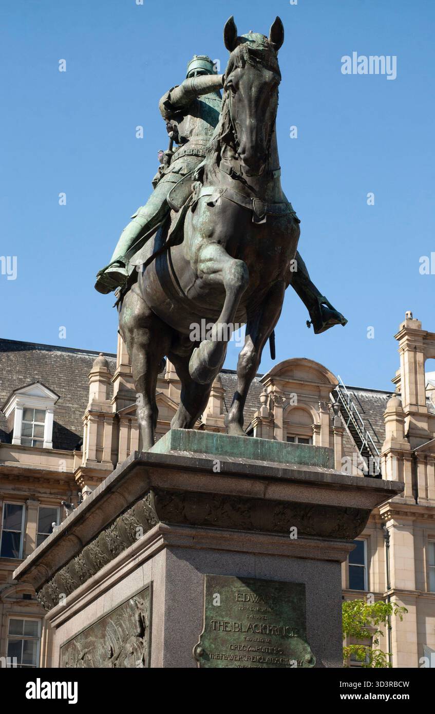 The Black Prince Statue in City Square, Leeds City Centre, West ...