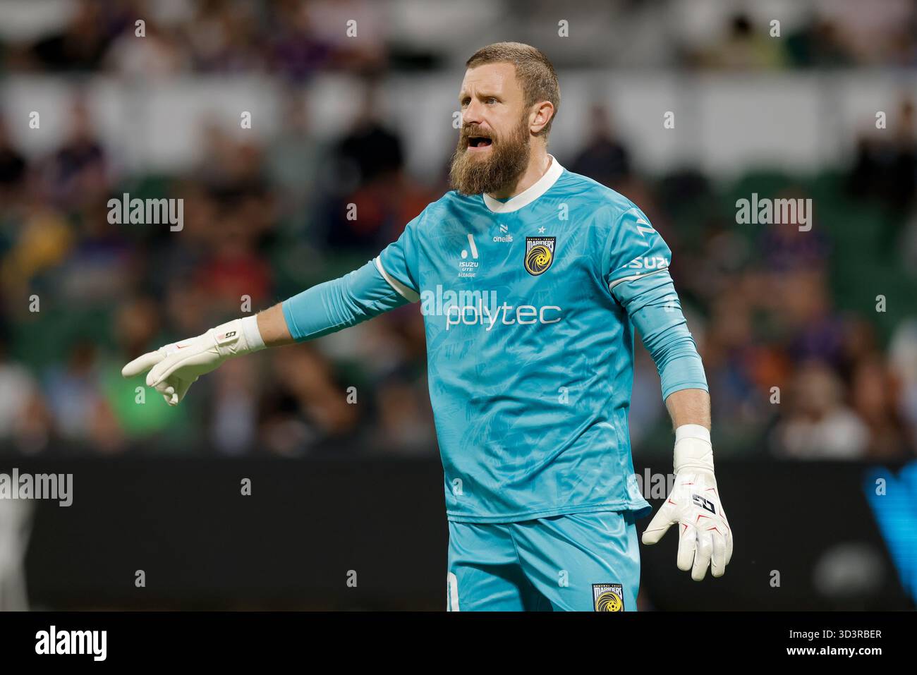 Andrew Redmayne of the Mariners reacts during the A-League Men’s Round ...