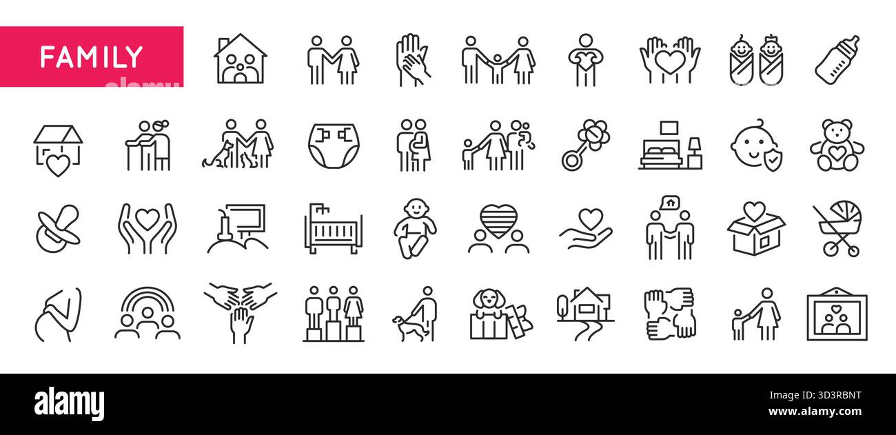 Family bond icon Cut Out Stock Images & Pictures - Alamy