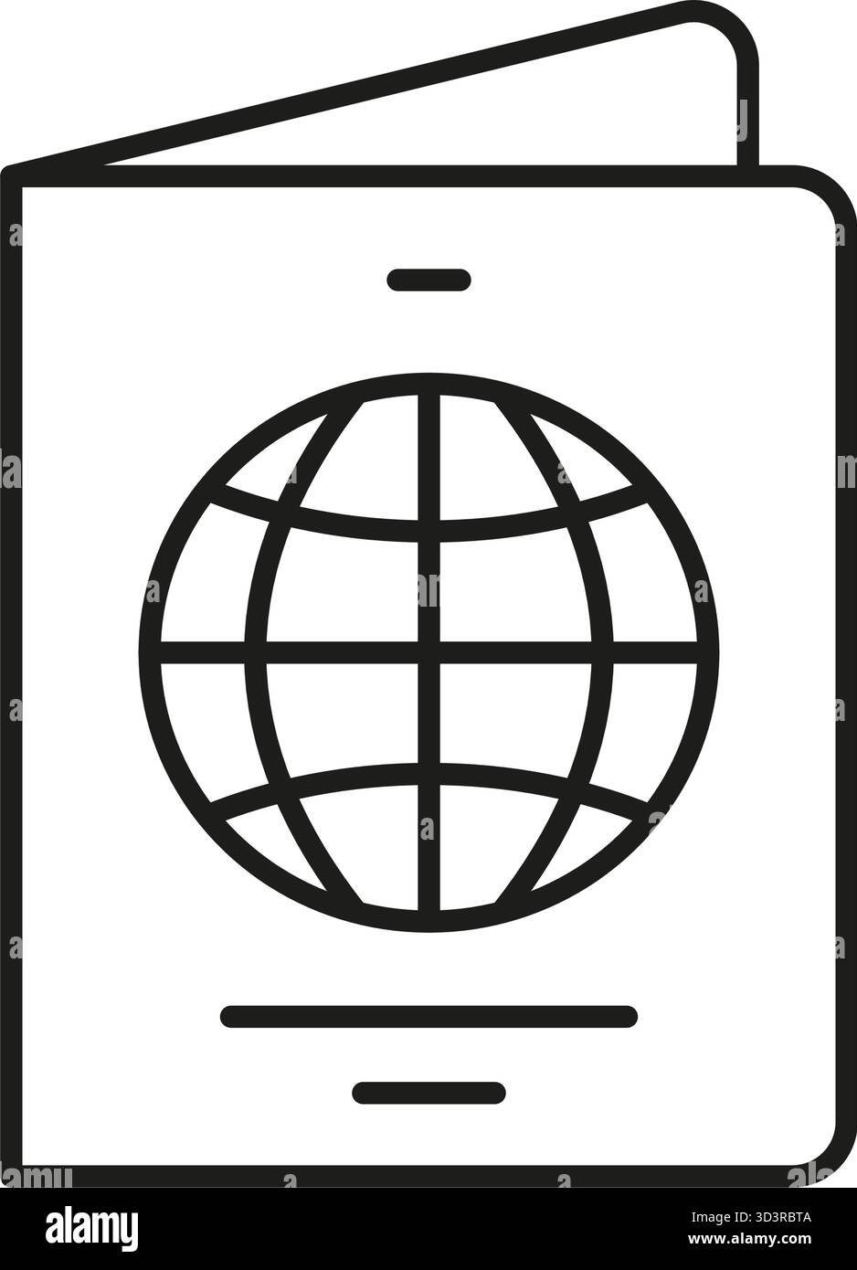 Passport With Globe Icon. International Travel, Identity Verification ...