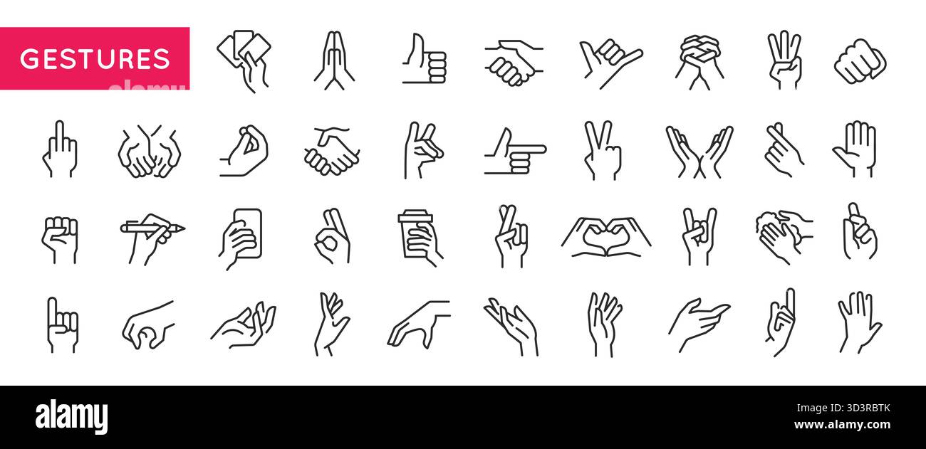Hand gestures swipe up Stock Vector Images - Alamy