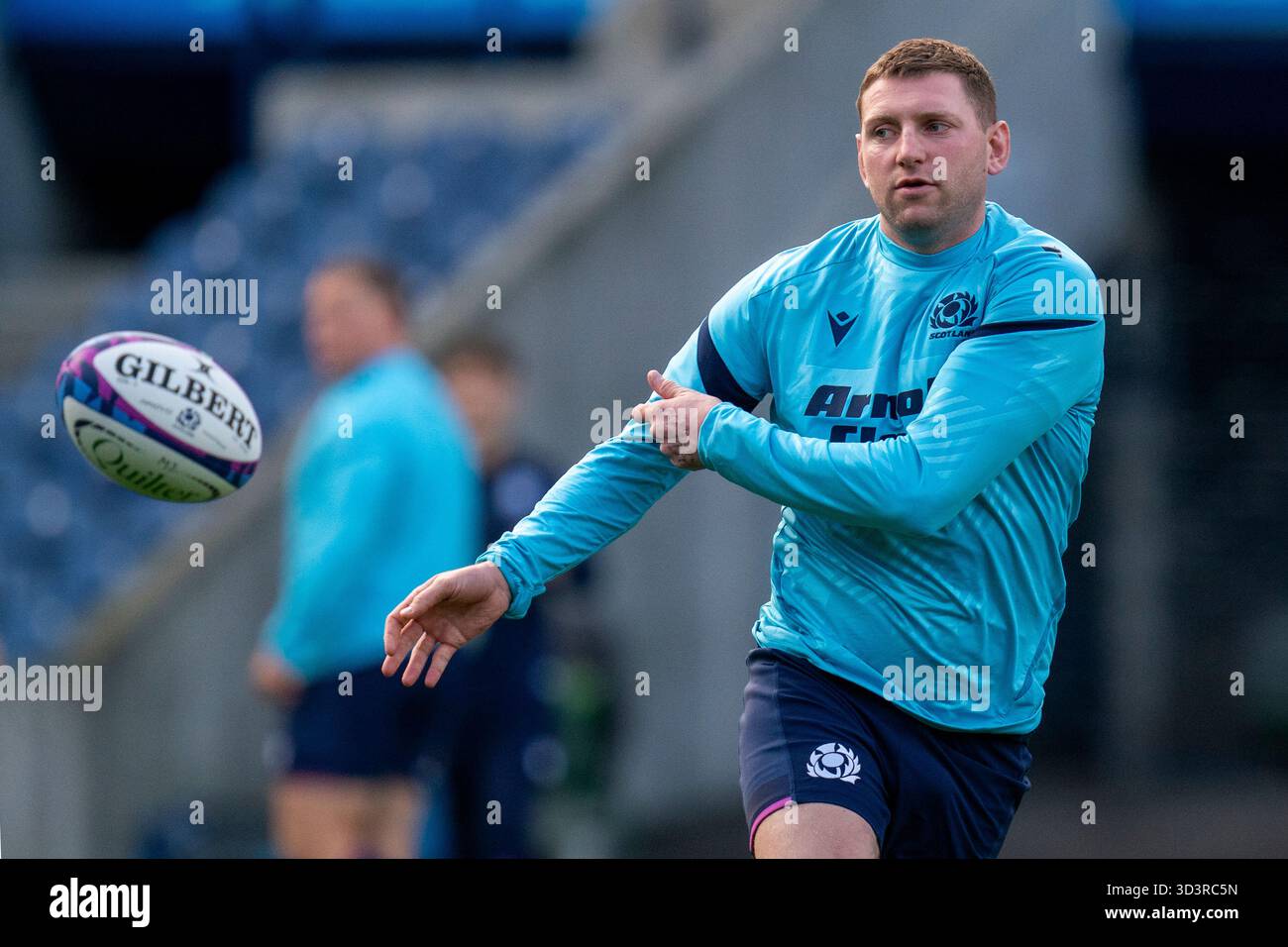 Scotland's Finn Russell during the Scotland team run at Scottish Gas ...