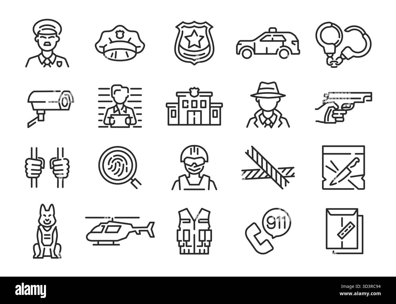 Police guard crime scene Stock Vector Images - Alamy