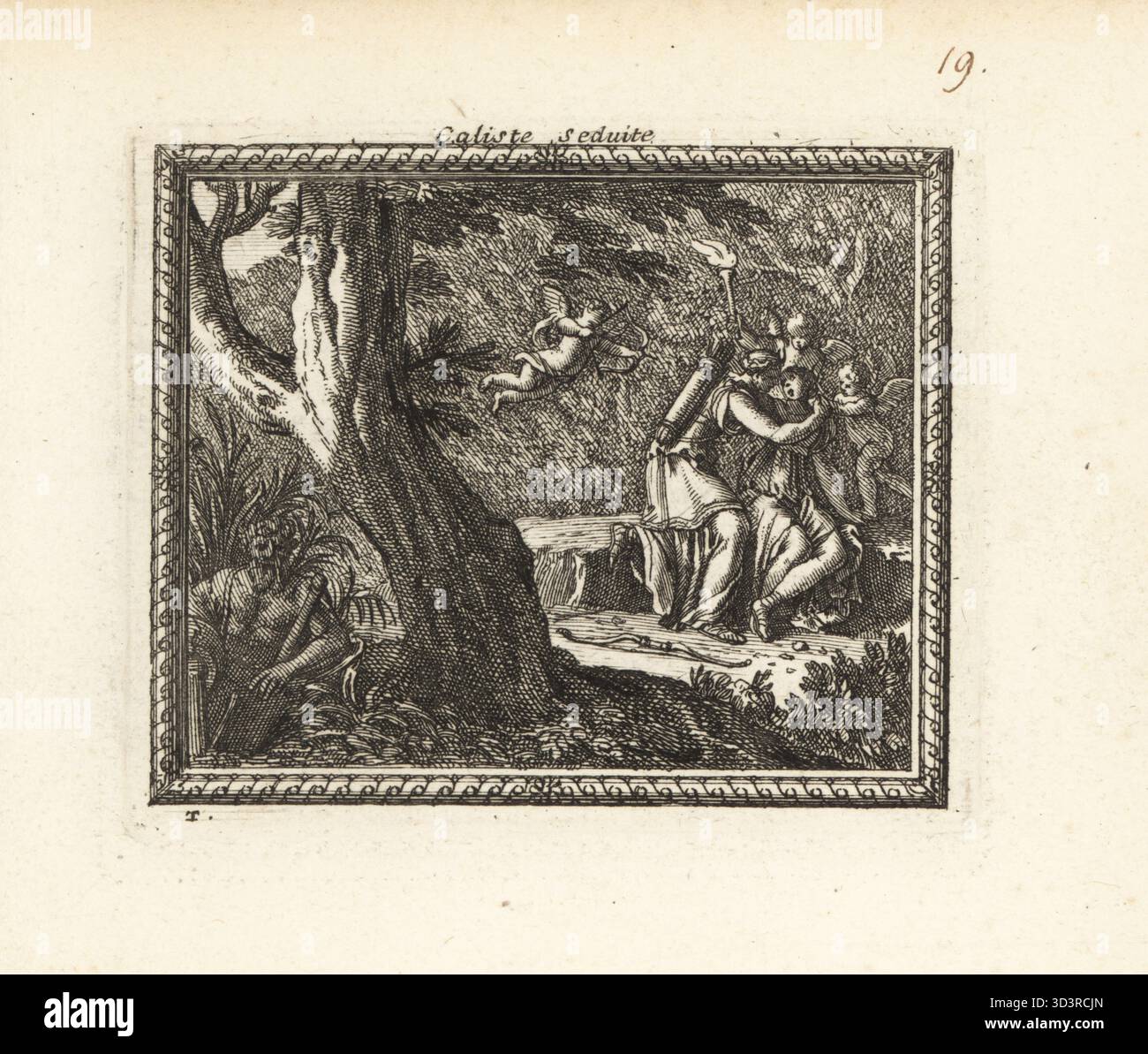 The nymph Callisto, daughter of King Lycaon, seduced by Zeus in the ...