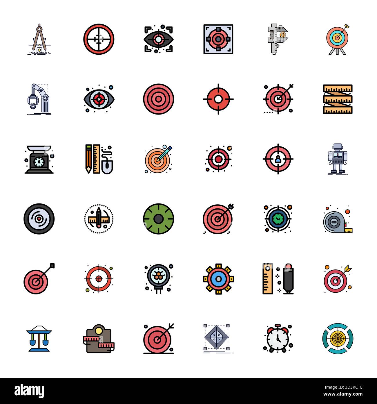 This Precision vector icon pack includes 36 Line Filled designs in ...