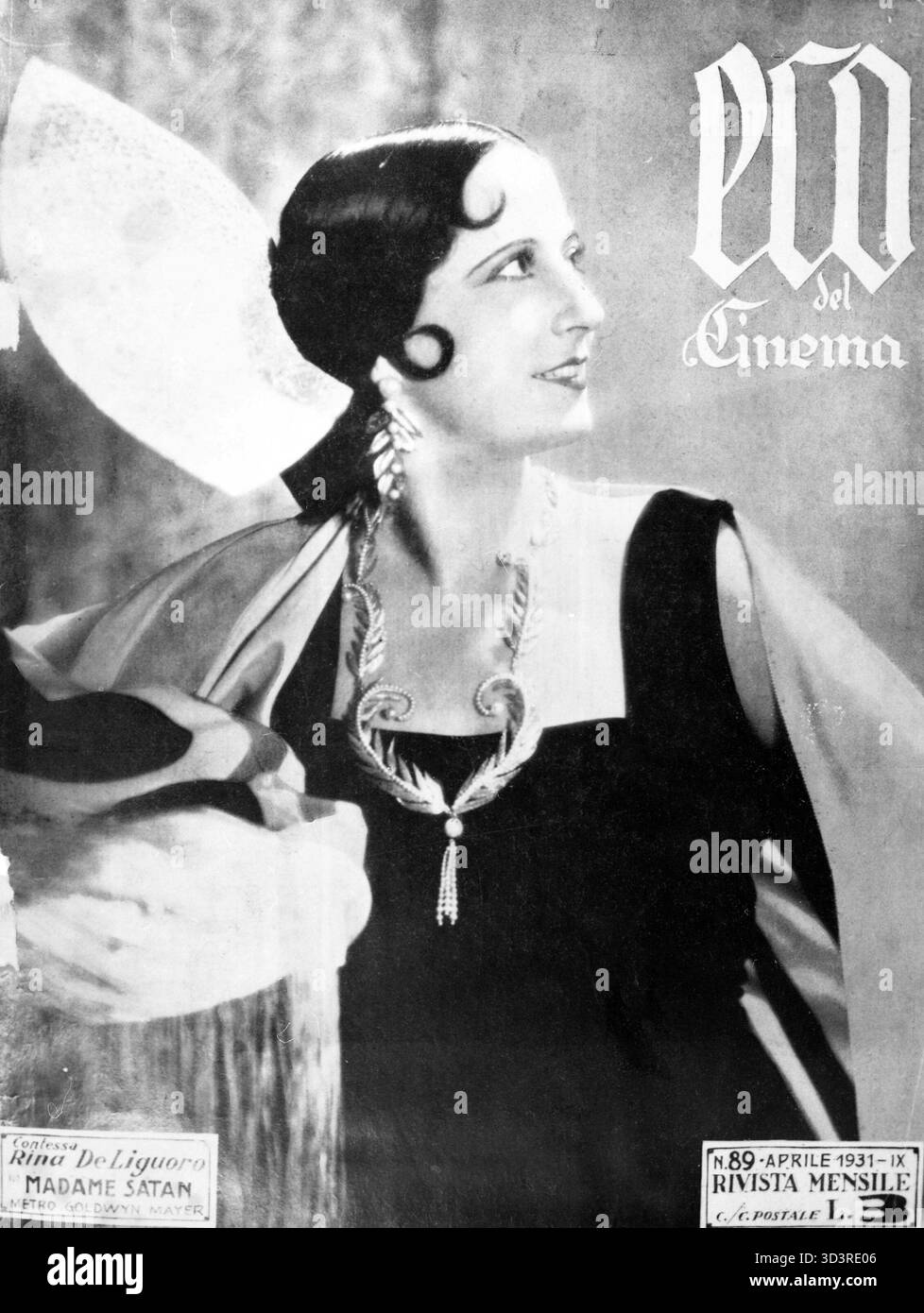 Italian actress Rina De Liguoro as Madame Satan on a magazine cover ...