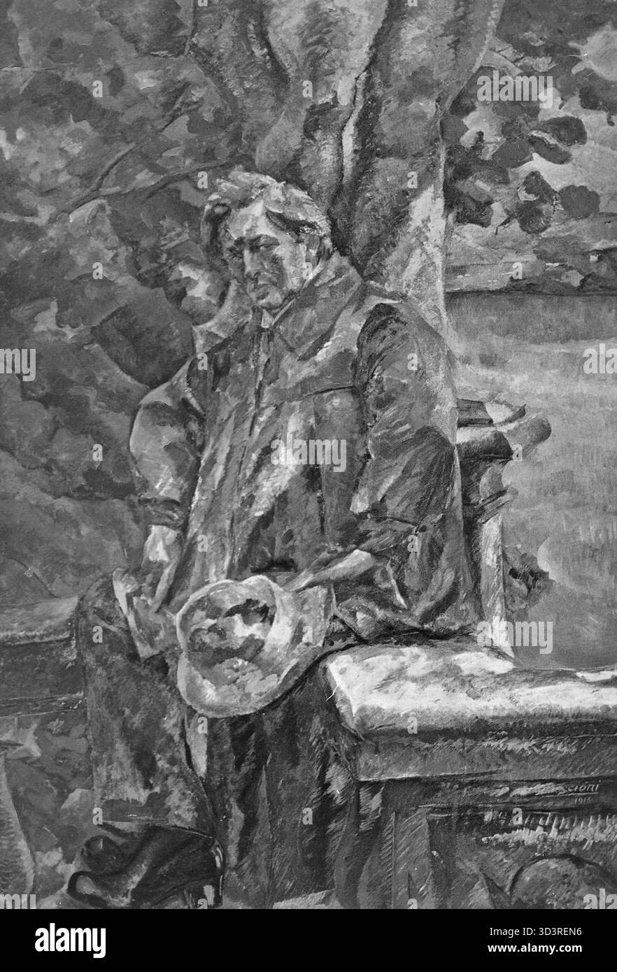Portrait of Ferruccio Busoni, painting by Italian artist Umberto ...