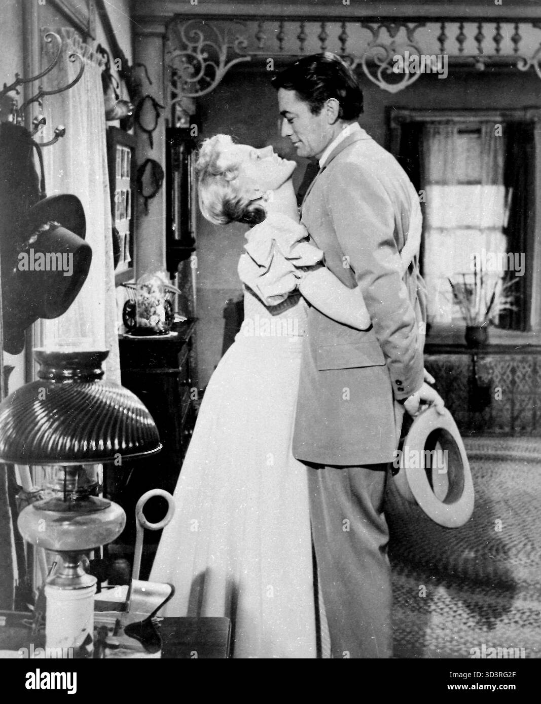 American actors Gregory Peck and Carroll Baker in the movie The Big ...