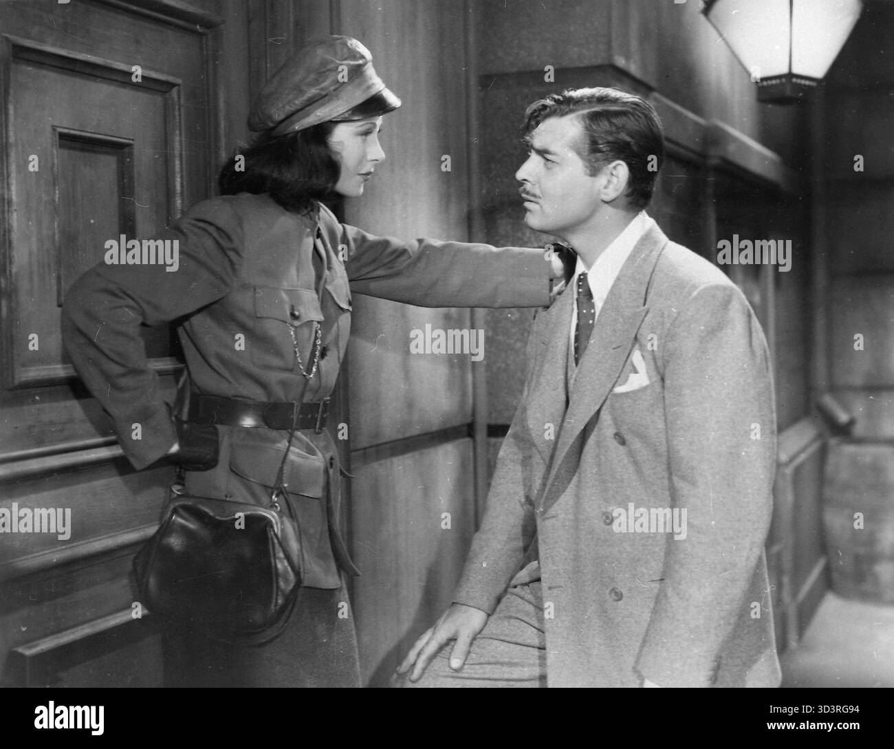 American actors Hedy Lamarr and Clark Gable in the movie Comrade X, USA ...