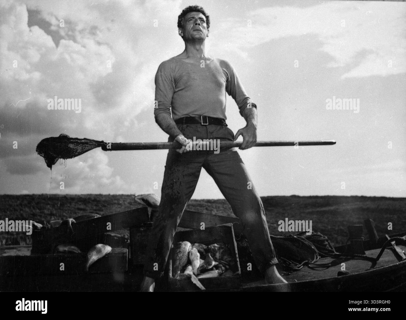 Italian-French actor Yves Montand in the movie The Wide Blue Road ...