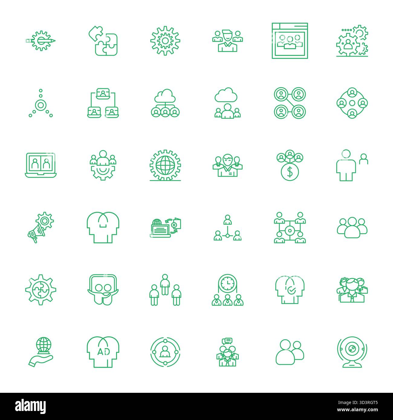 Carefully curated 36 Bold Line vector icons for Collaboration ...