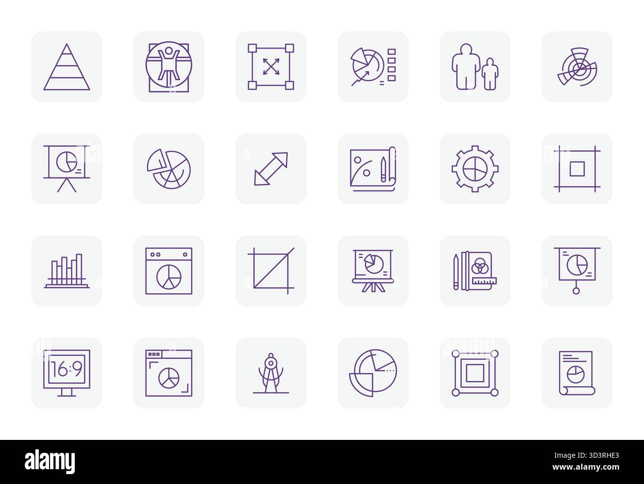 Refined bundle featuring 24 Regular Bold Outline vector icons for ...