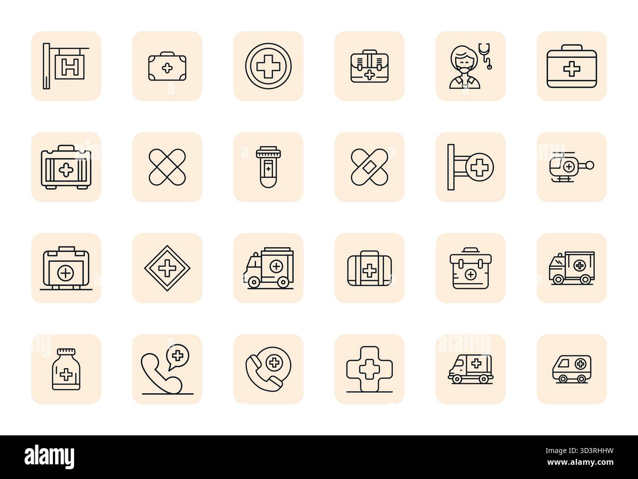 Hospital across Cut Out Stock Images & Pictures - Alamy