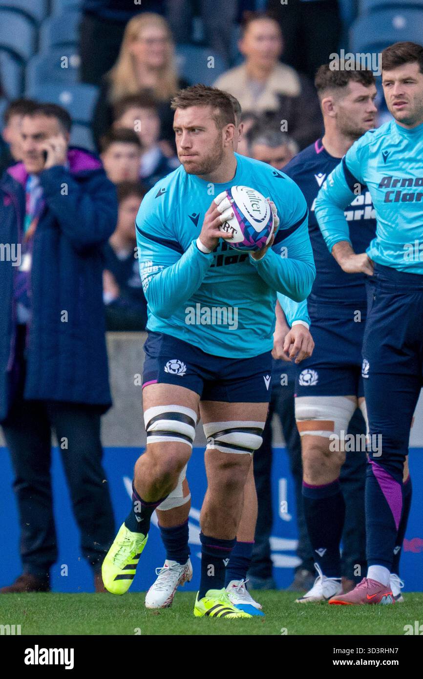 Scotland's Matt Fagerson during the Scotland team run at Scottish Gas ...