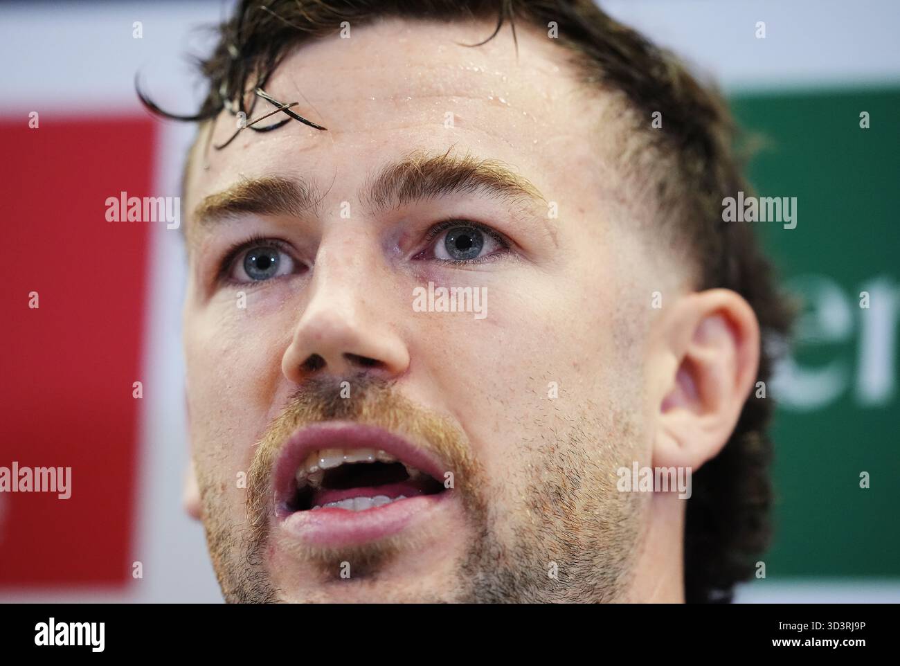 Ireland captain Caelan Doris during a press conference at the Aviva ...