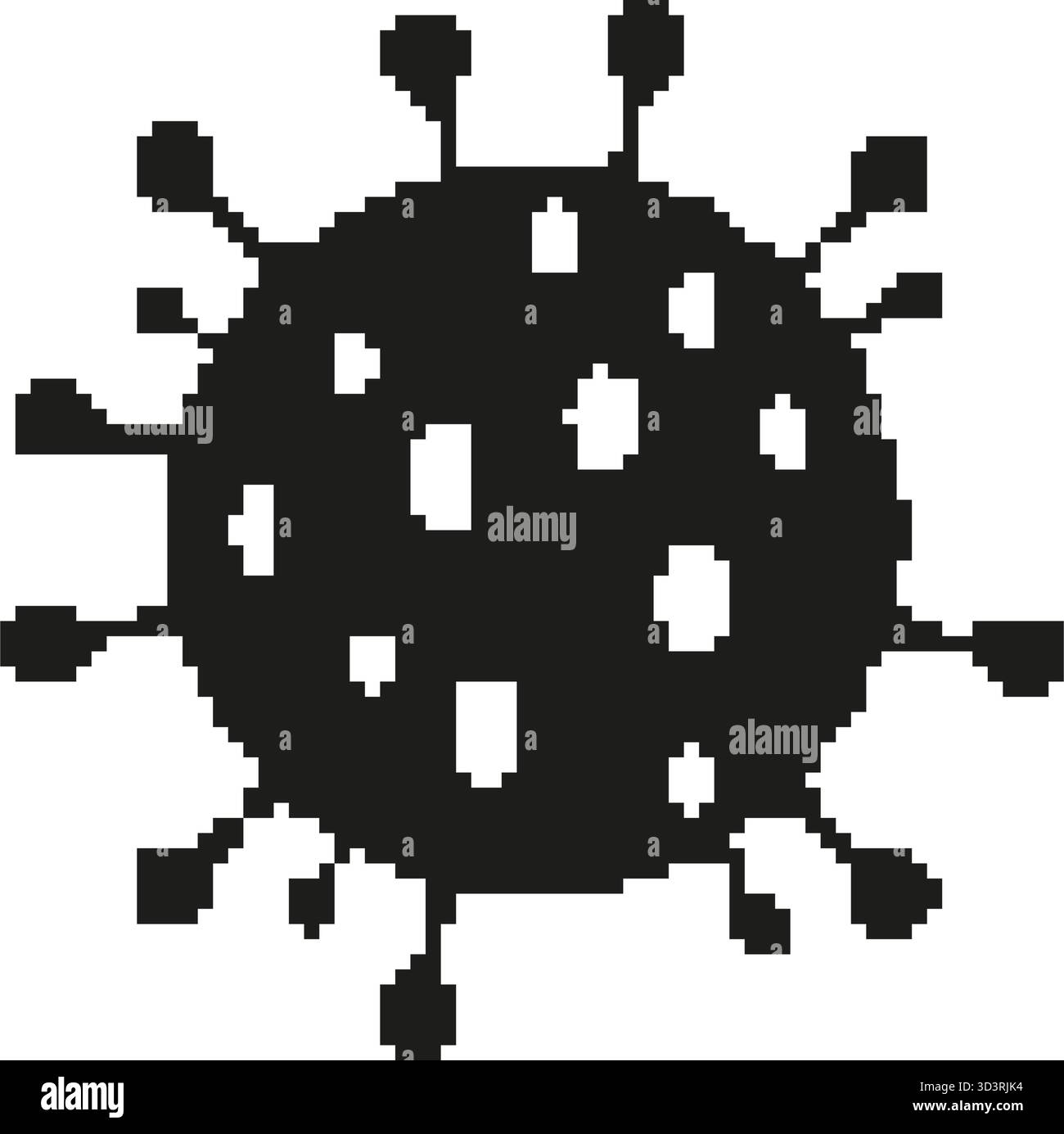 Virus structure pixel art Stock Vector Images - Alamy