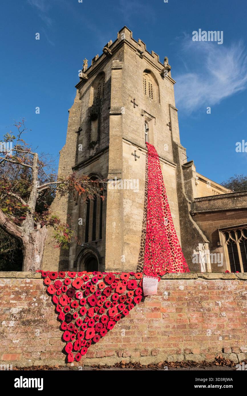 Holt, UK.7th Nov 2025. Holt, a Wiltshire village has been decorated ...