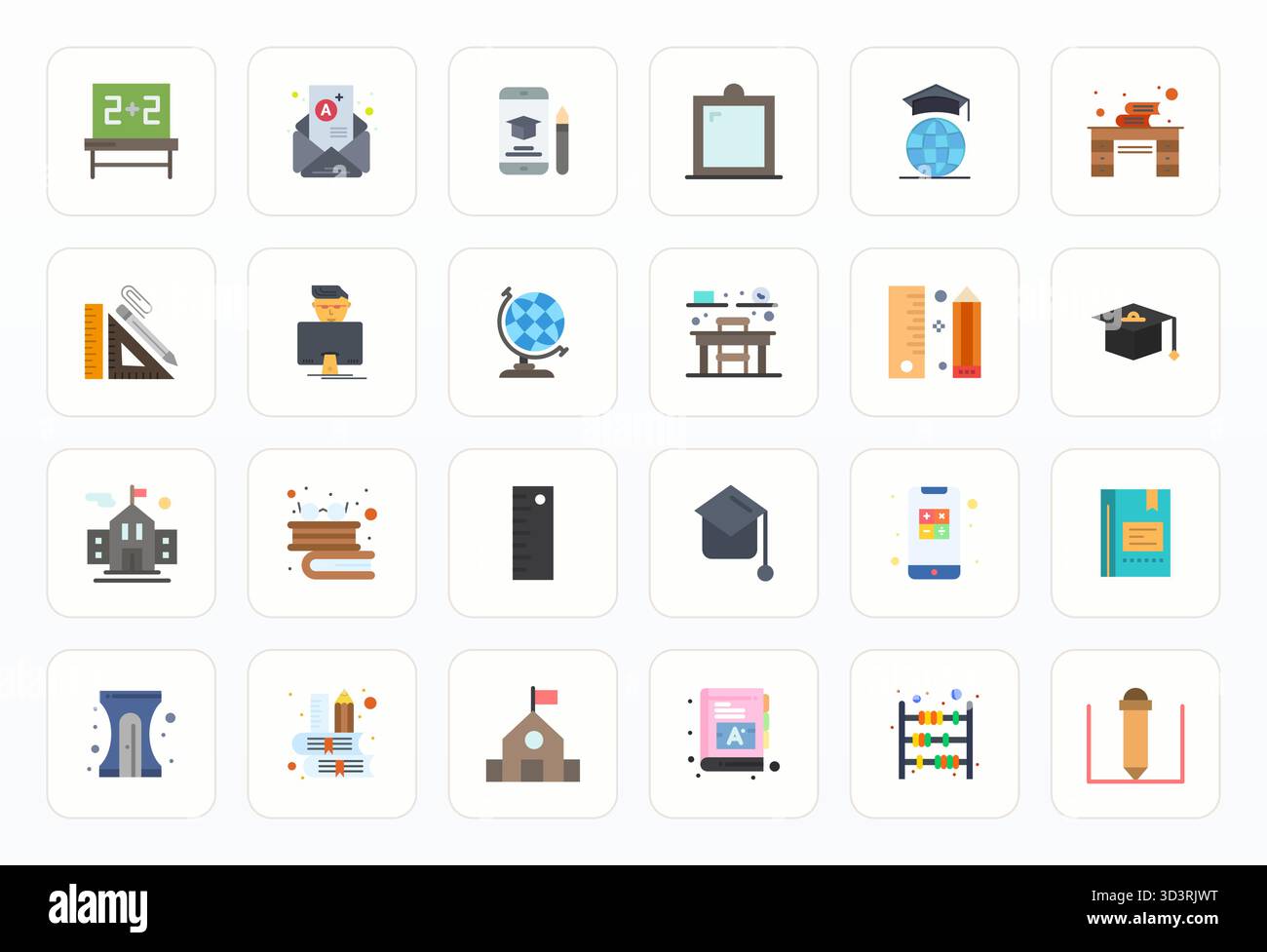 Distinctive pack of 24 Pixel Optimized vector icons inspired by Student ...
