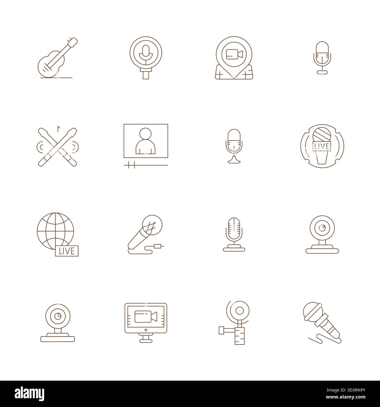 Professionally designed 16 vector icons in Thin Line, capturing the ...