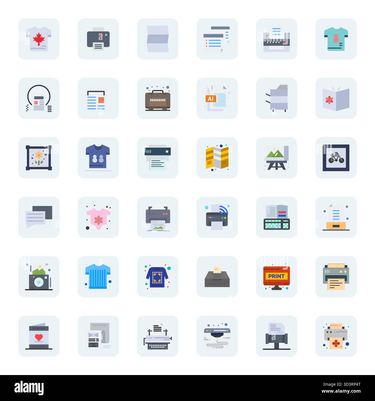 Industry-leading pack of 36 Flat Detail Enhanced vector icons for Print ...