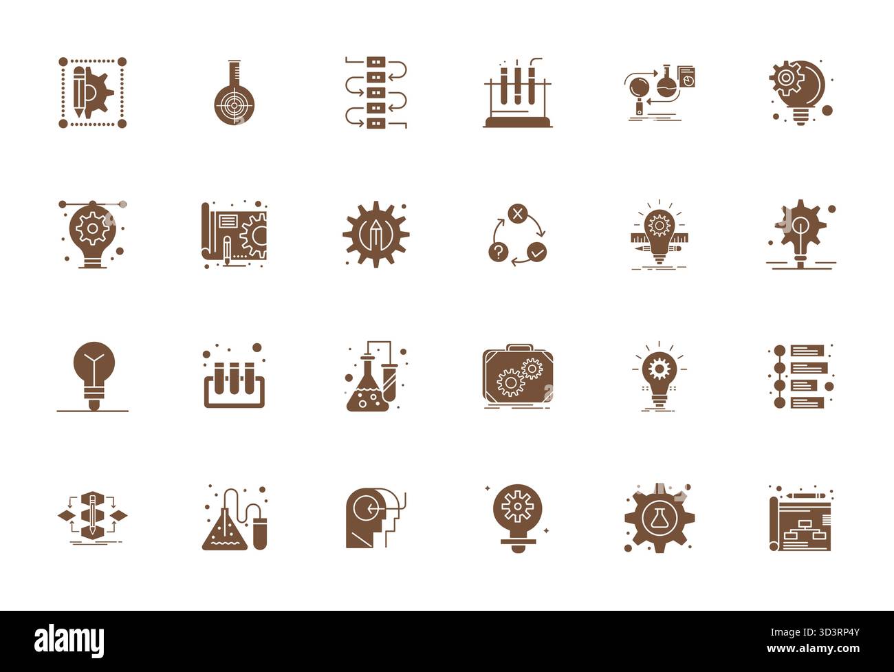 Streamlined set of 24 vector icons for Methodology in Filled aesthetic ...