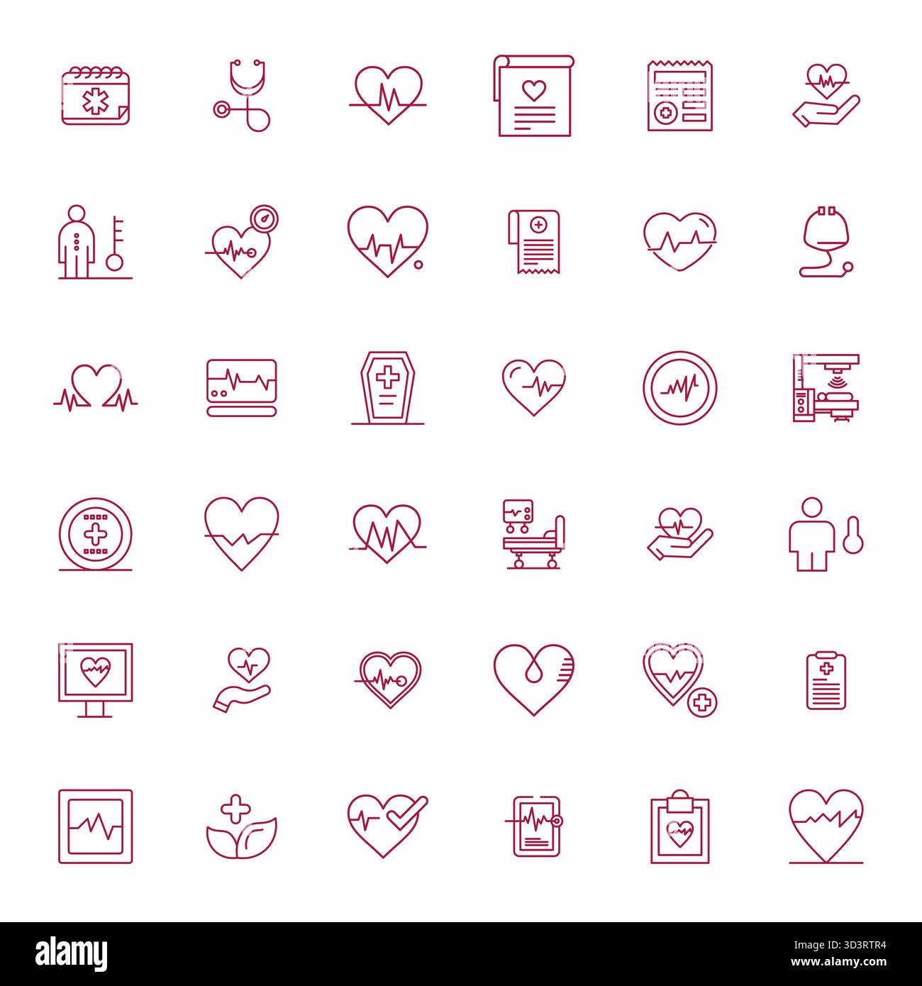 Artfully designed 36 Bold Line Detail Enhanced vector icons for Vital ...