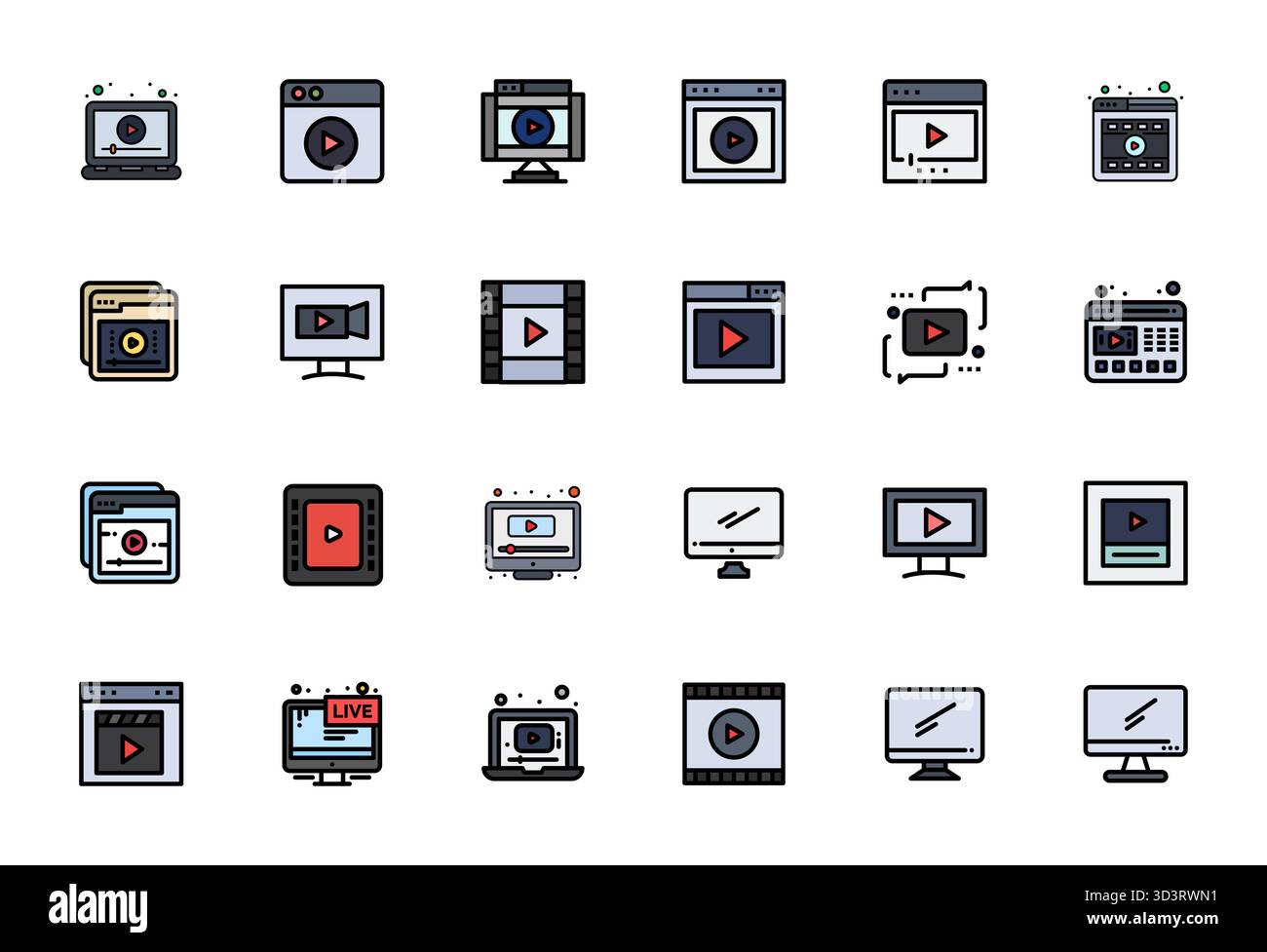 Minimal digital media production Cut Out Stock Images & Pictures - Alamy