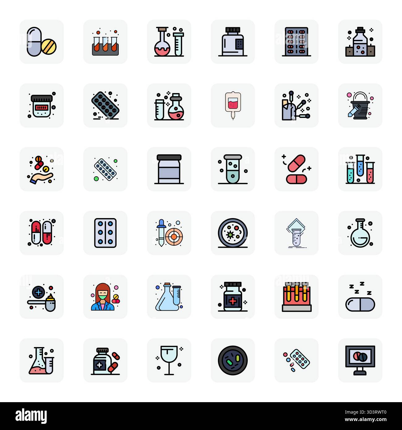 Essential pack of 36 Display Perfect vector icons for Pharmaceutical in ...