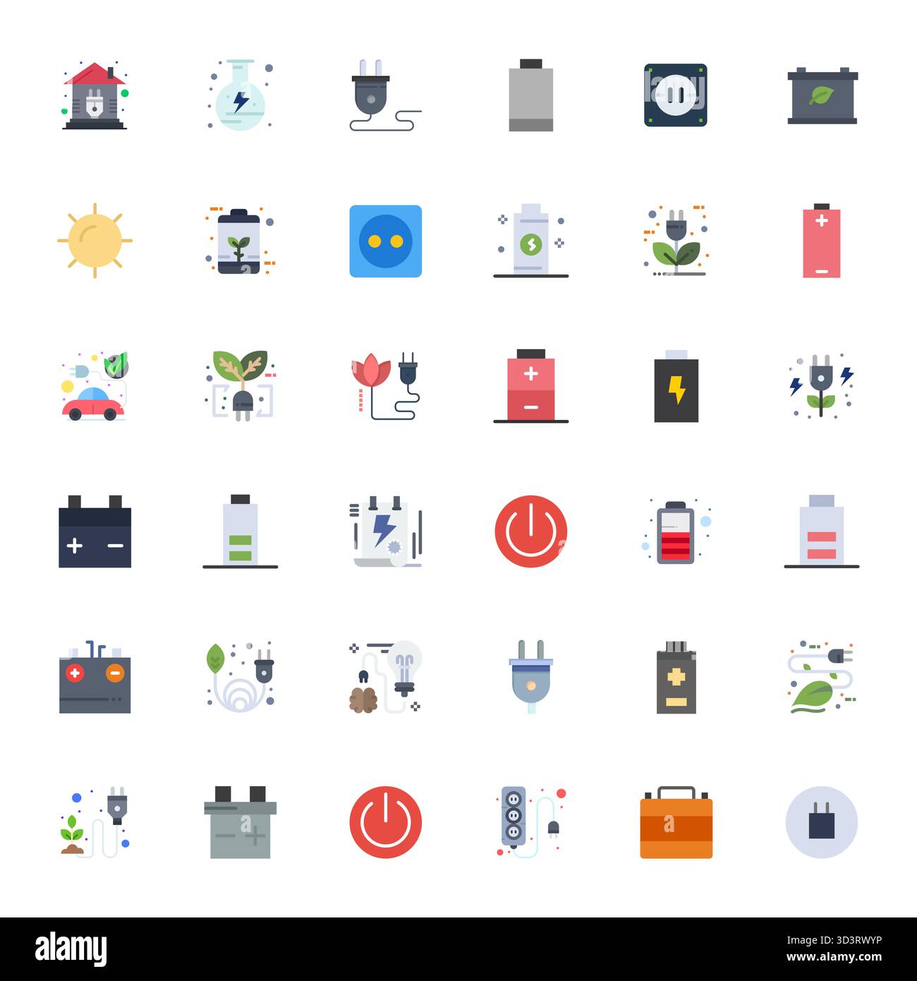 Light source flat icons Stock Vector Images - Alamy