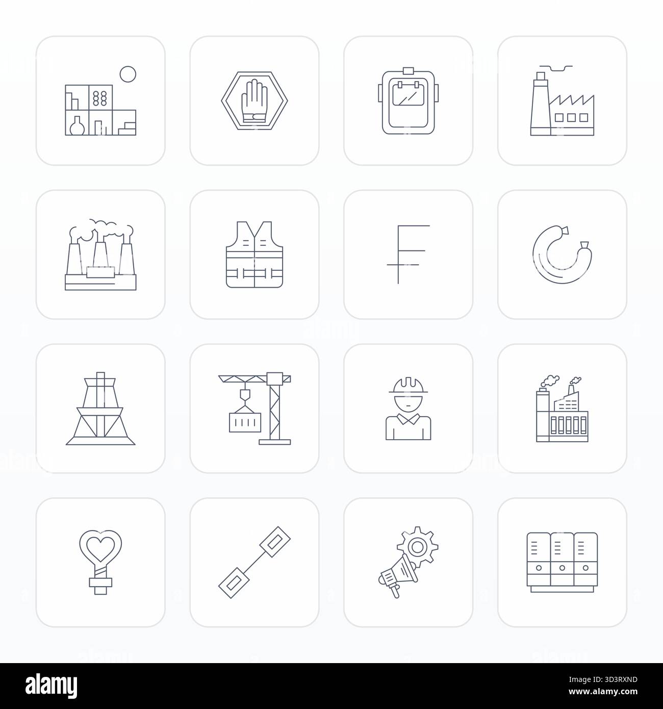 Thoughtfully designed 16 vector icons themed around Industrial, crafted ...