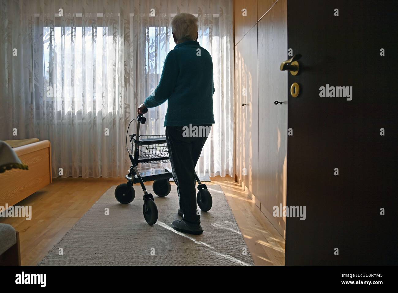 Stock photo, symbolic photo; Life in old age, elderly woman of ...