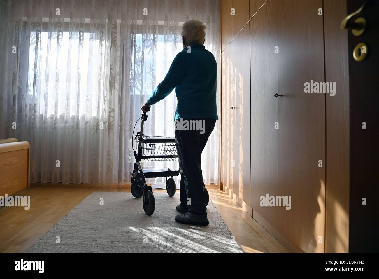 Stock photo, symbolic photo; Life in old age, elderly woman of ...